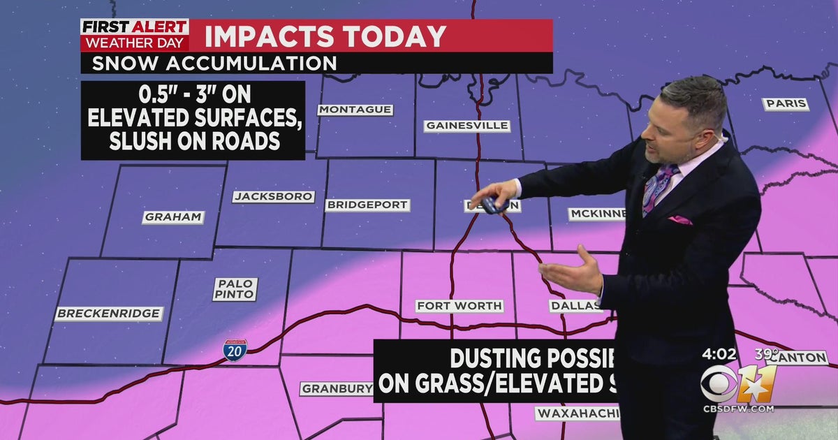 First Alert Weather Day: Cold, dismal day continues - CBS Texas