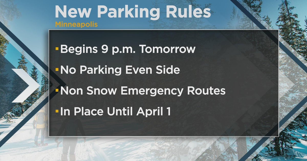 Minneapolis announces new parking rules - CBS Minnesota