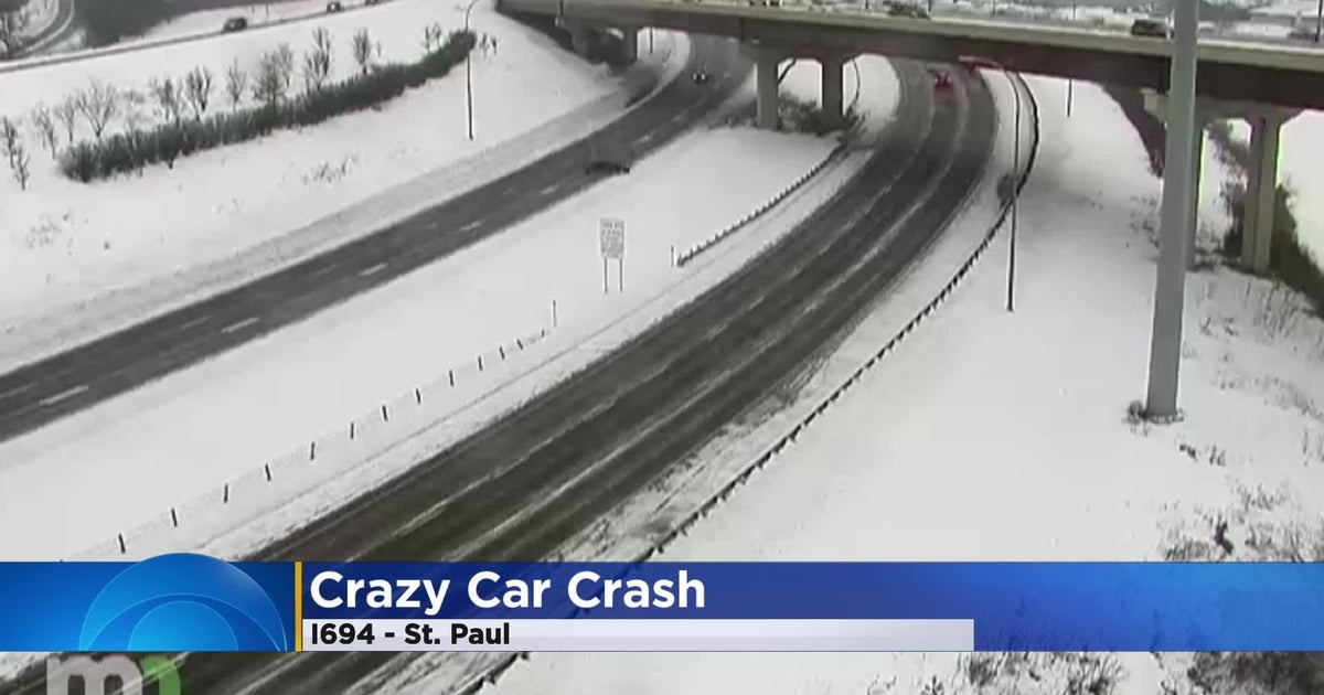 Driver sent airborne after crash near Shoreview - CBS Minnesota