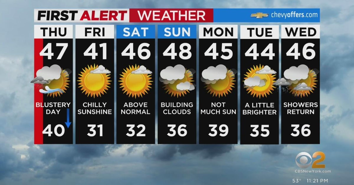 First Alert Forecast: CBS2 1/25 Nightly Weather at 11PM - CBS New York