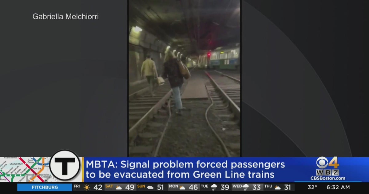 MBTA says signal problem forces evacuation of Green Line trains in ...