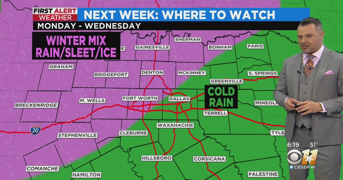 Wintry mix likely to return next week - CBS Texas