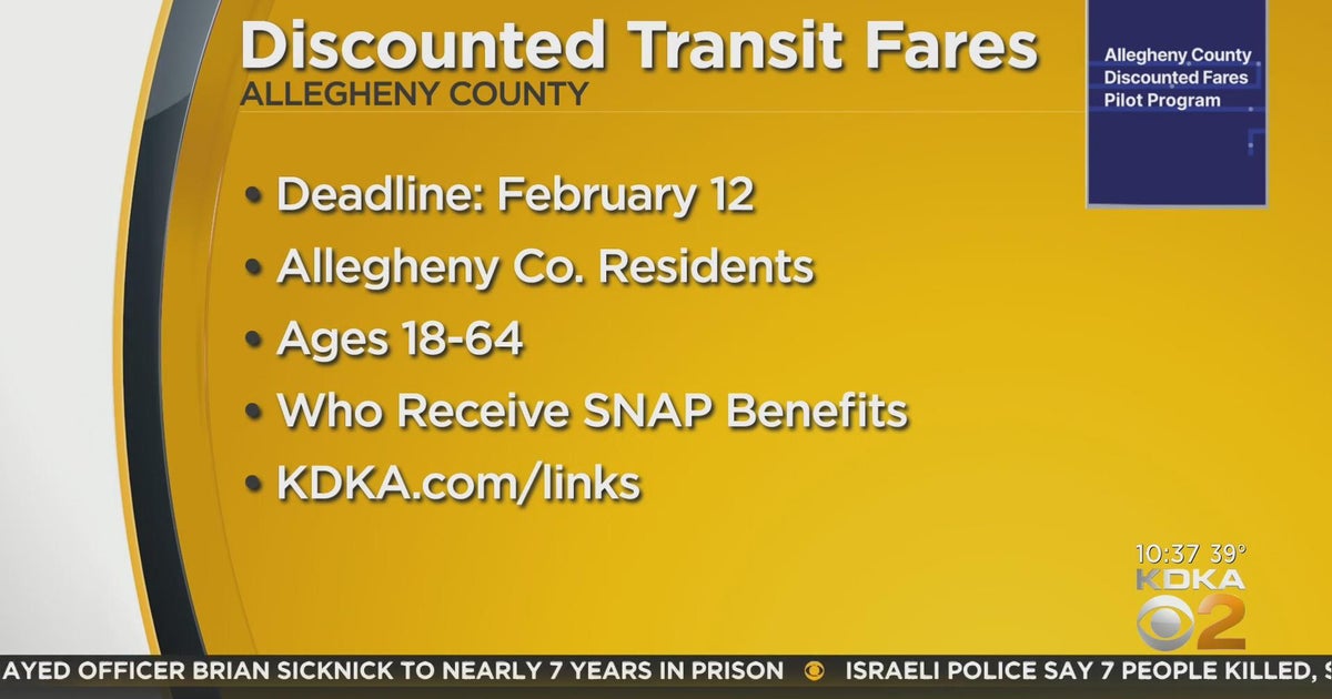 Deadline approaching to receive free or reduced transit fares - CBS ...