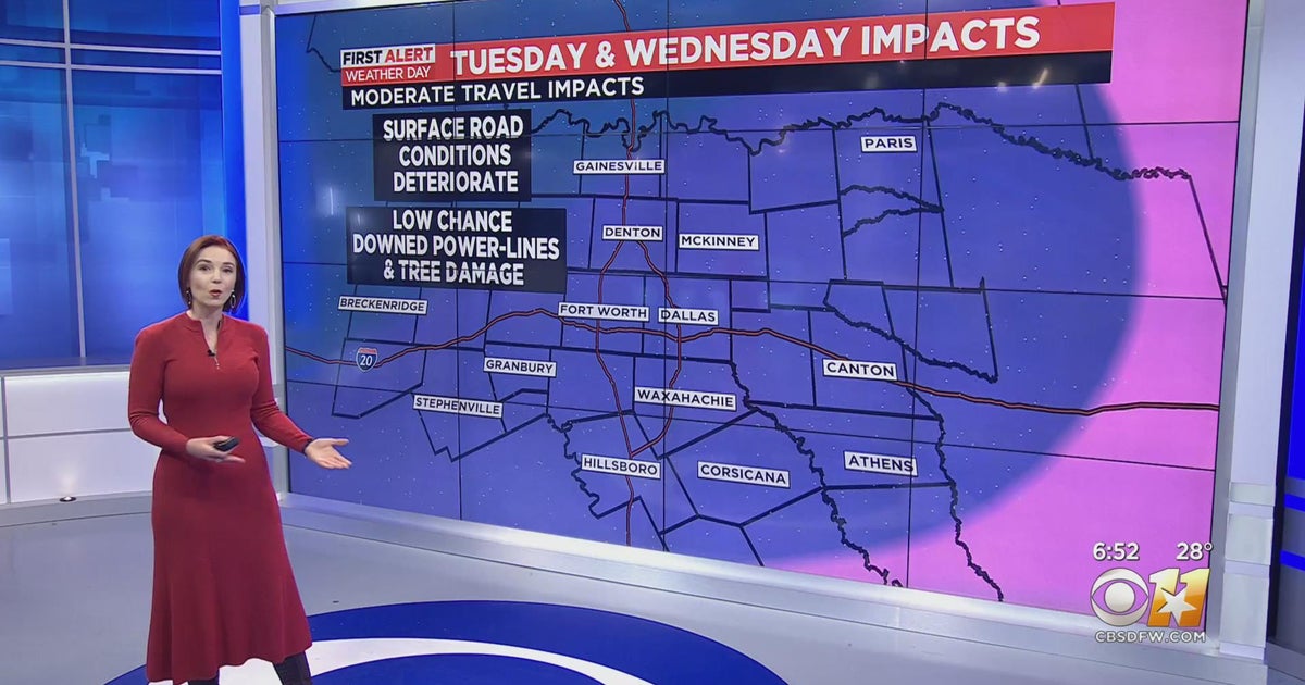 First Alert Weather Day: North Texas under threat of freezing rain, sleet - CBS Texas
