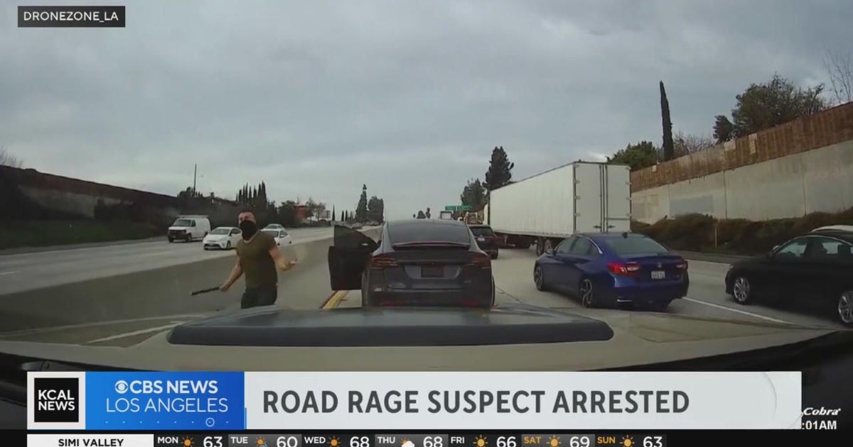 Road rage suspect arrested; held on $5 million bail - CBS Los Angeles