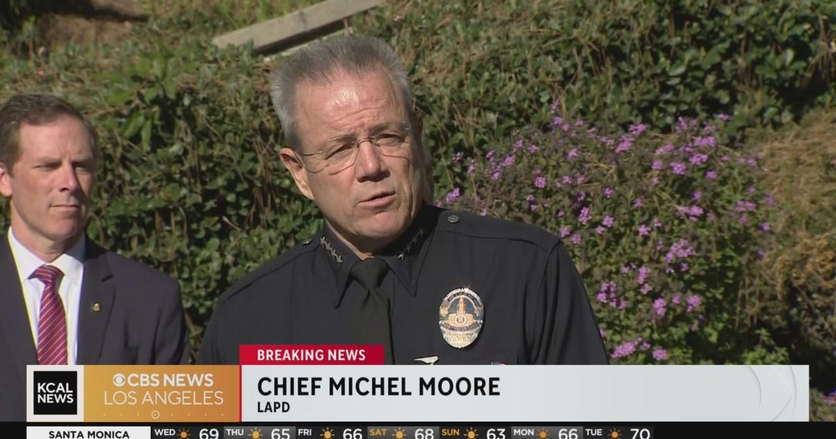 LAPD Chief Michel Moore speaks on Panorama City crash - CBS Los Angeles