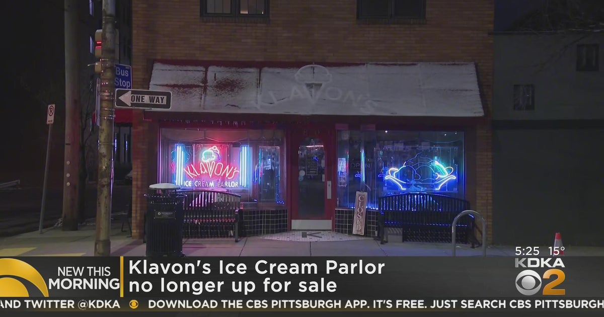 Klavon's Ice Cream Parlor no longer up for sale - CBS Pittsburgh