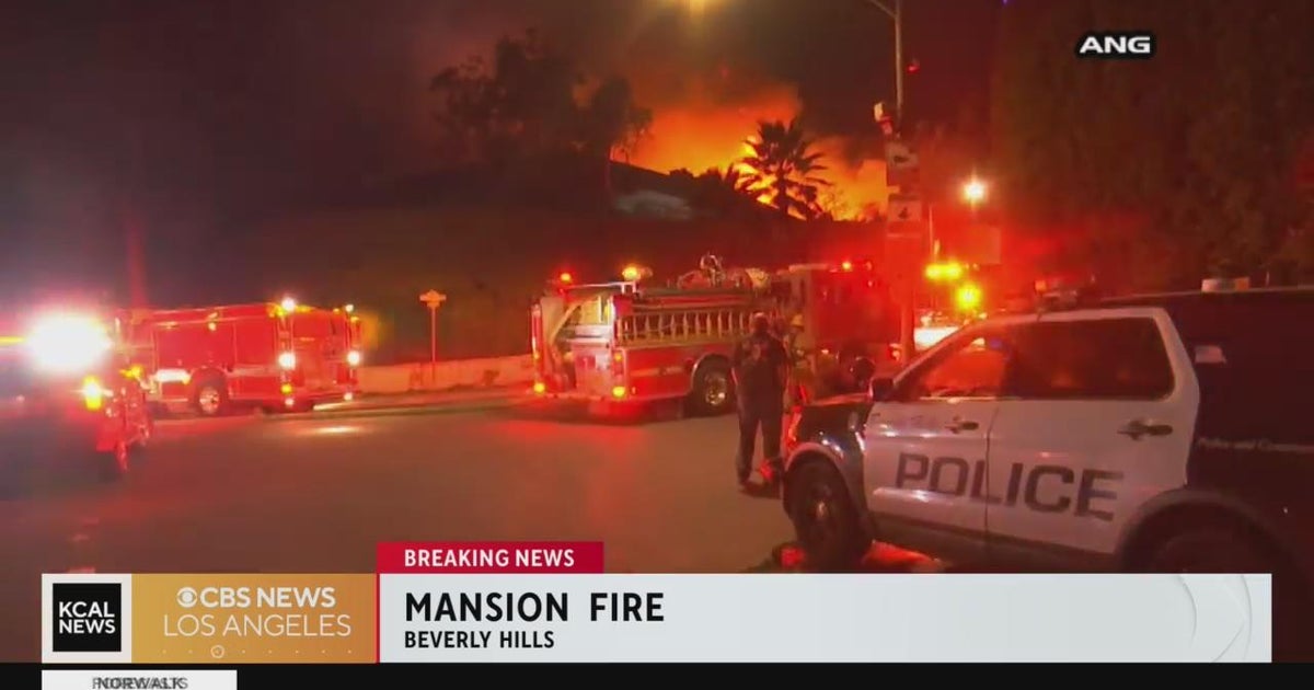 Firefighters battle blaze at Beverly Hills mansion under construction ...