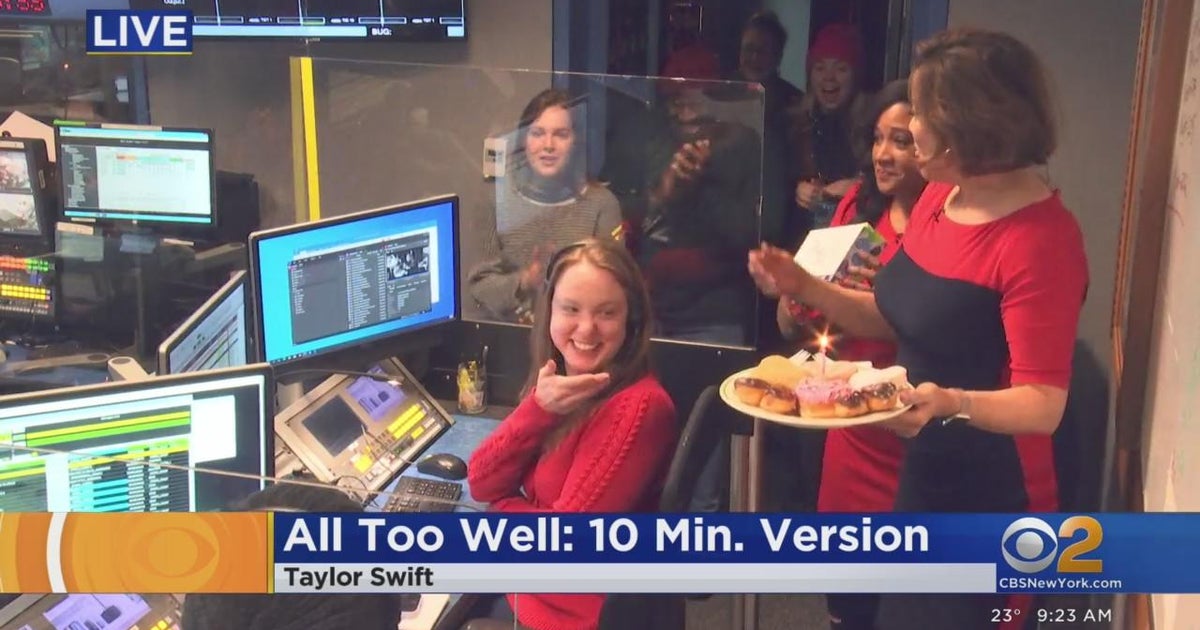 Cindy's birthday surprise for producer Kelly Novak - CBS New York