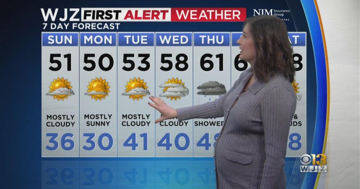 Molly Robey has your Saturday night forecast - CBS Baltimore