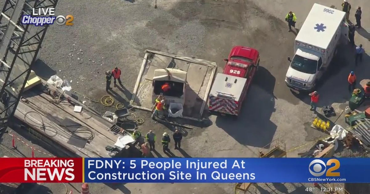5 hurt on Queens construction site - CBS New York