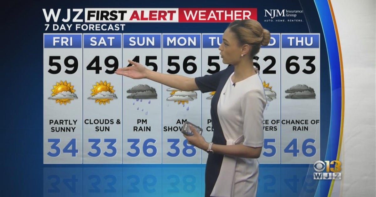 Abigail Degler has your Thursday evening forecast - CBS Baltimore