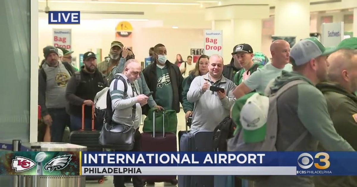 180 Eagles fans leaving PHL, bound for Super Bowl LVII - CBS Philadelphia