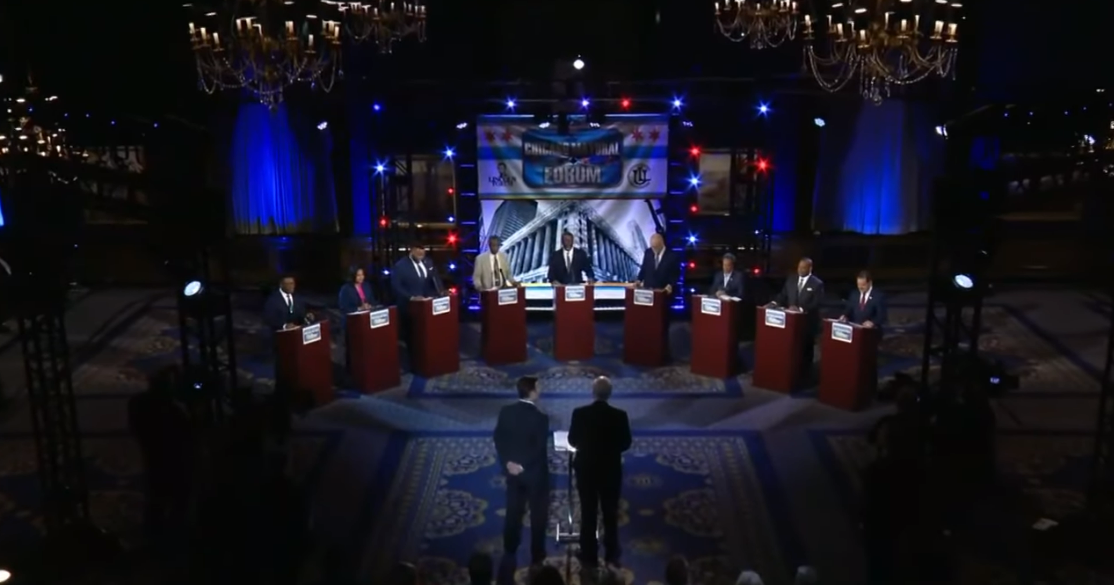 Mayoral Forum Candidates Take Shots Lightfoot Slams Moderator Cbs