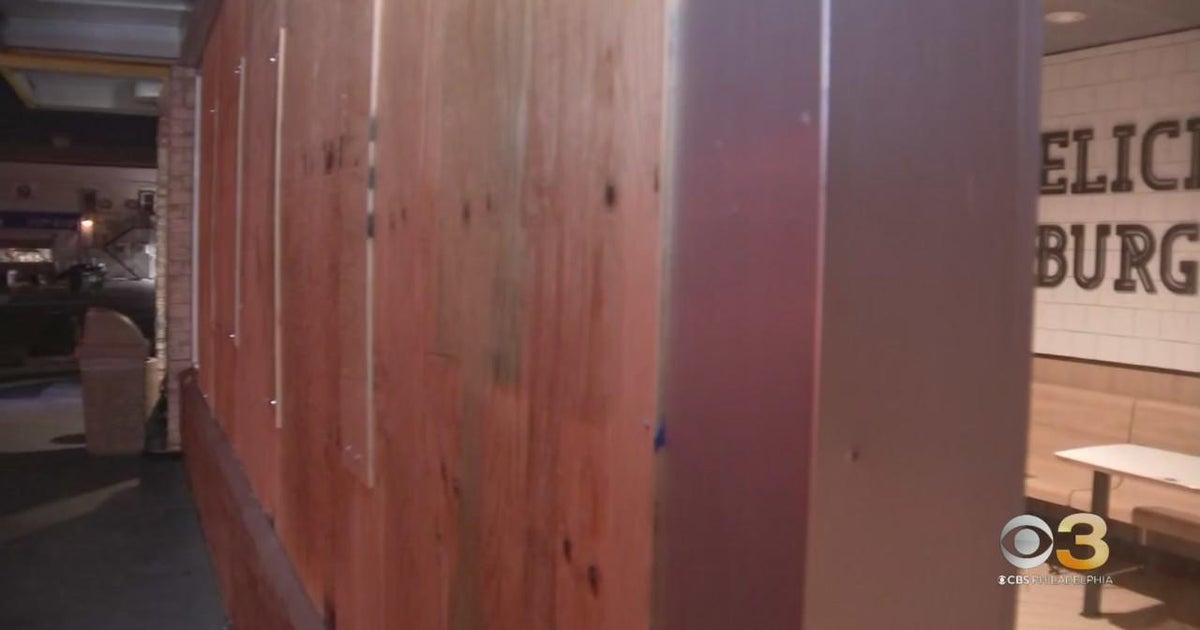Philadelphia McDonald's boarded up after shooting - CBS Philadelphia