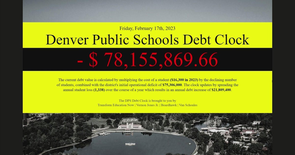 Education activists creates DPS debt clock to address deficit - CBS ...