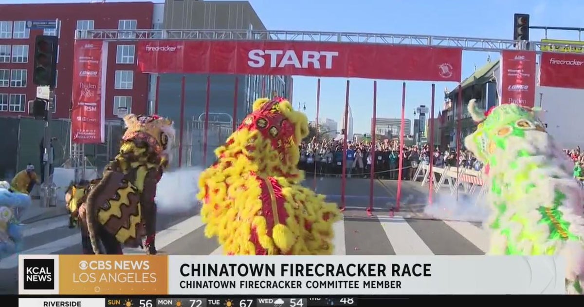 L.A. Chinatown Firecracker run draws large crowds - CBS Los Angeles