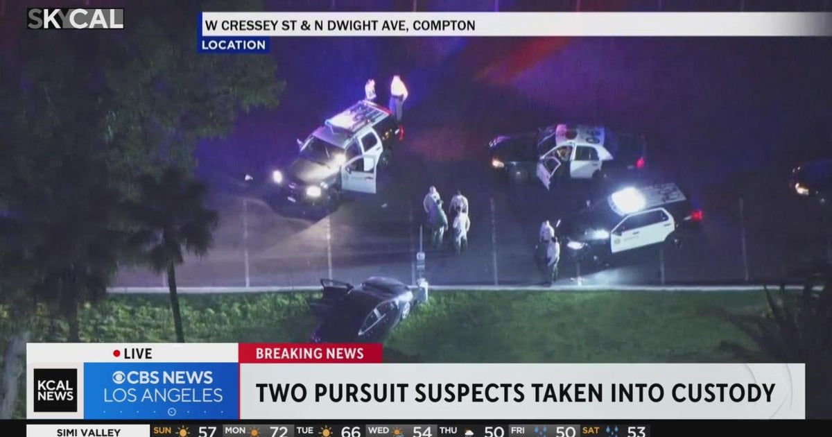 Pursuit with attempted assault suspects comes to end in Compton - CBS ...