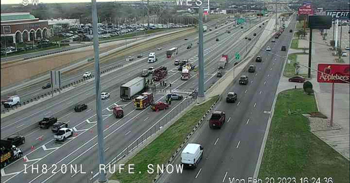 Westbound lanes of NE Loop 820 reopened after big rig catches on fire ...