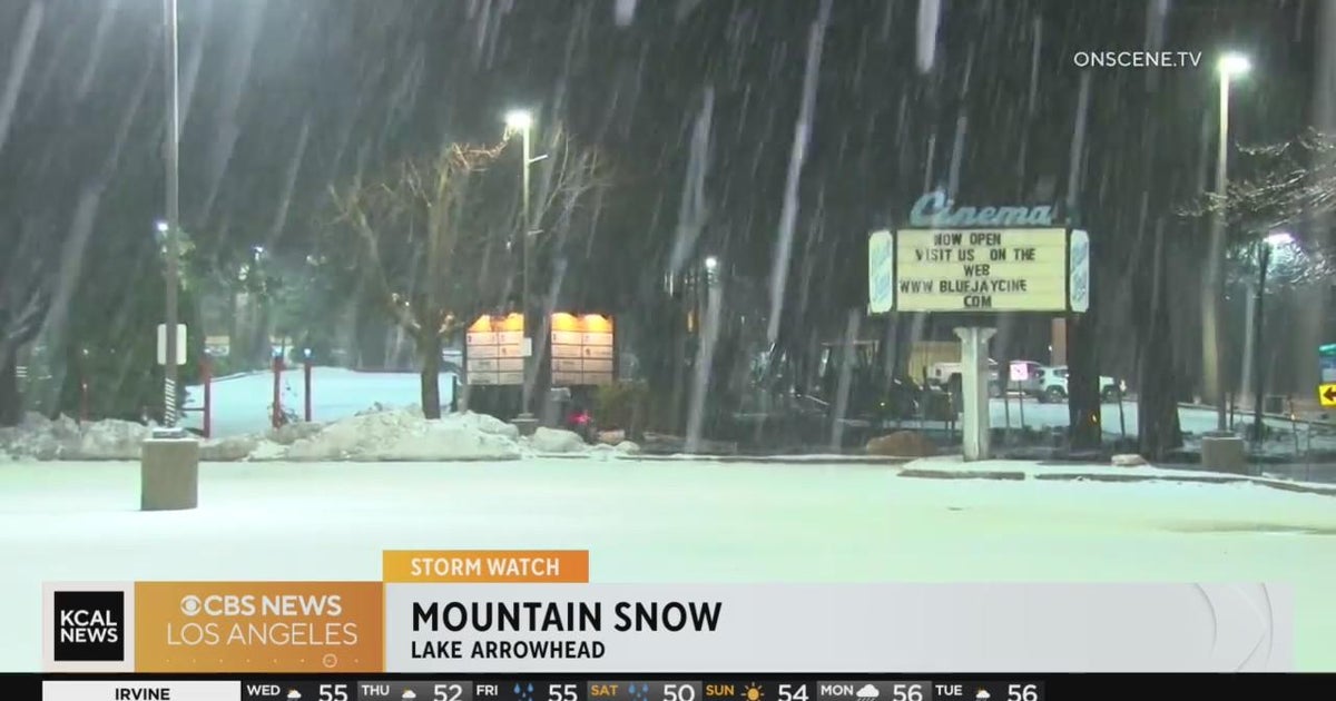 High winds blow through passes, mountains see snow - CBS Los Angeles
