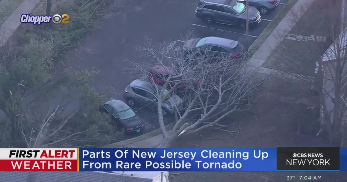 Chopper 2 over Mercer County storm damage - CBS New York