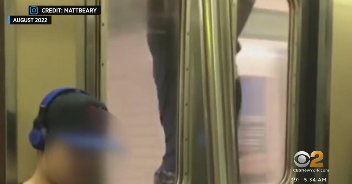 Adams, MTA slam social media for subway surfing trend - CBS New York