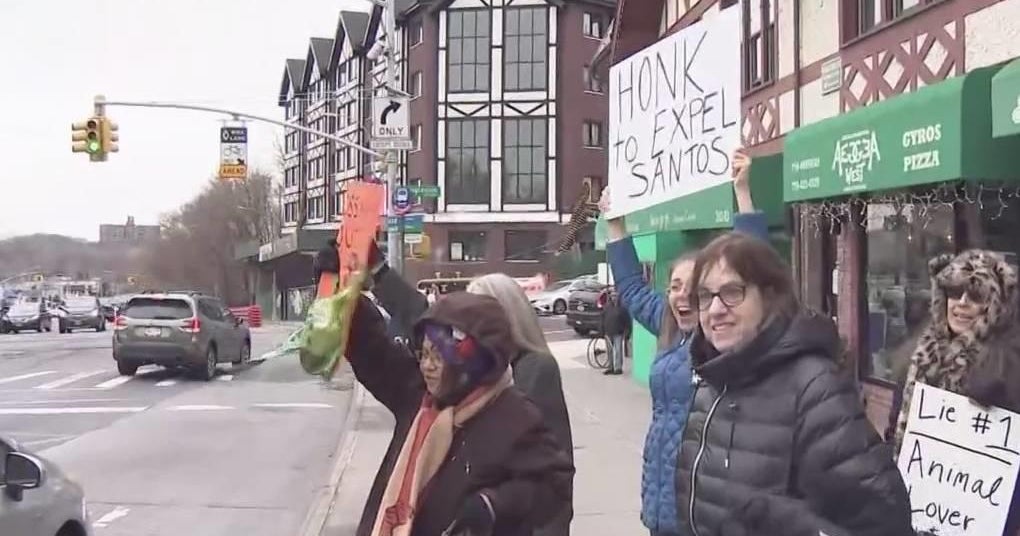 "Drive out Santos" caravan demands Congress expel embattled Rep. George ...