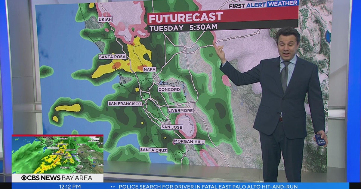 First Alert Weather Day forecast for Monday afternoon - CBS San Francisco