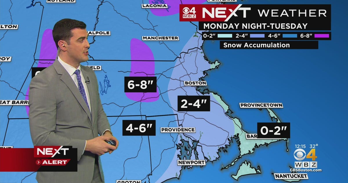 Next Weather: WBZ midday forecast for February 27 - CBS Boston