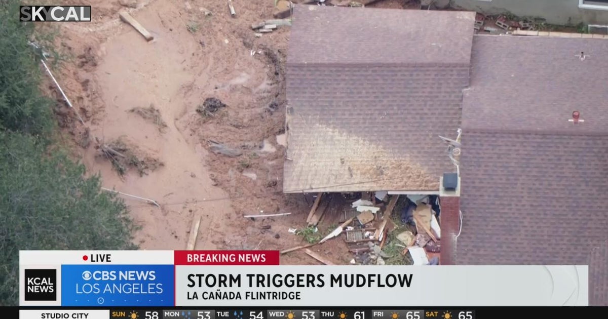 Storm Triggers Mudflow In La Cañada Flintridge Neighborhood Cbs Los