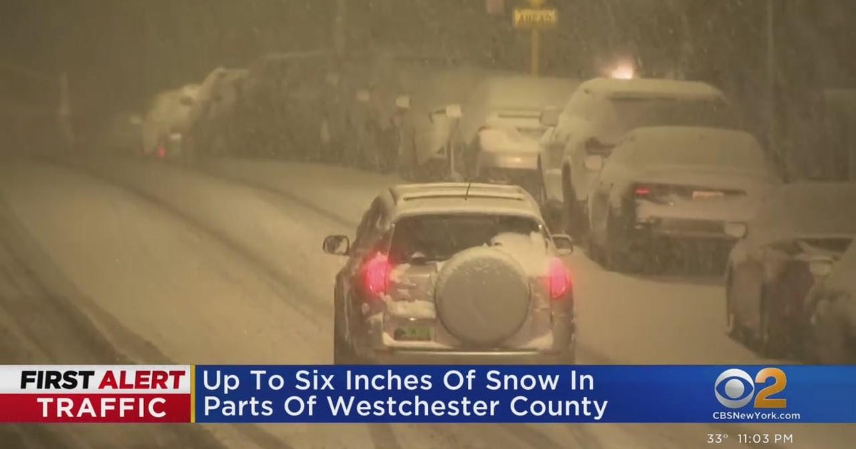 Snow is coming down in Westchester County - CBS New York