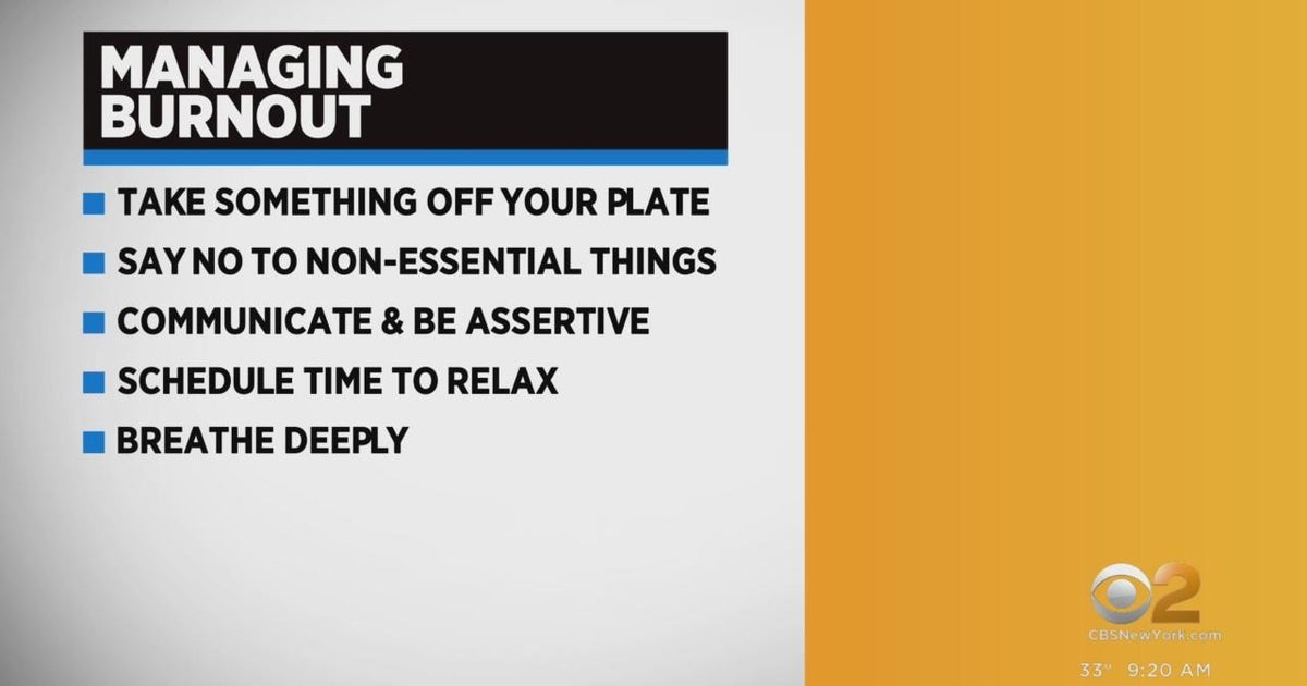 How to avoid the burnout this year - CBS New York