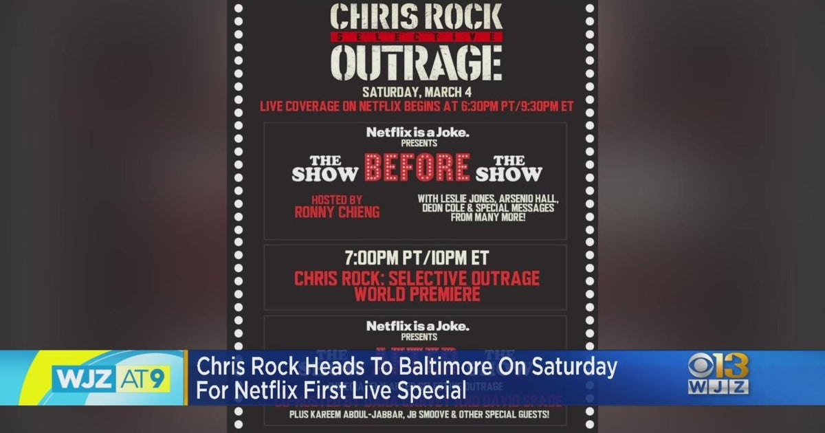 Chris Rock heads to Baltimore on Saturday for Netflix first live ...