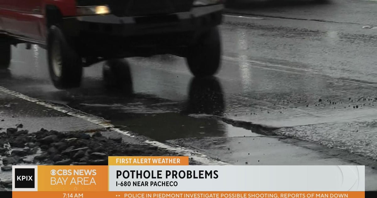 I-680 pothole flattens several vehicle tires - CBS San Francisco