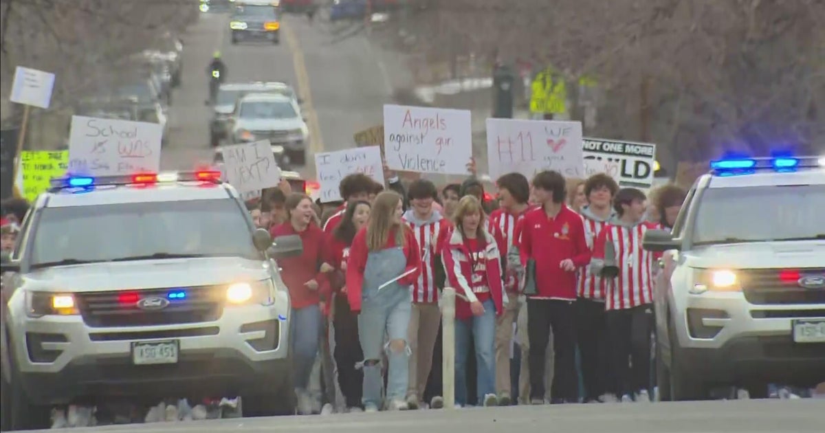 East High School students march to state Capitol - CBS Colorado