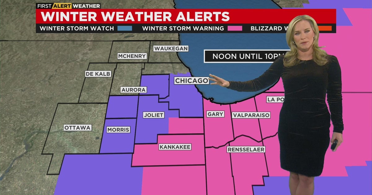 Chicago Weather Alert Winter Storm Warning Friday Cbs Chicago