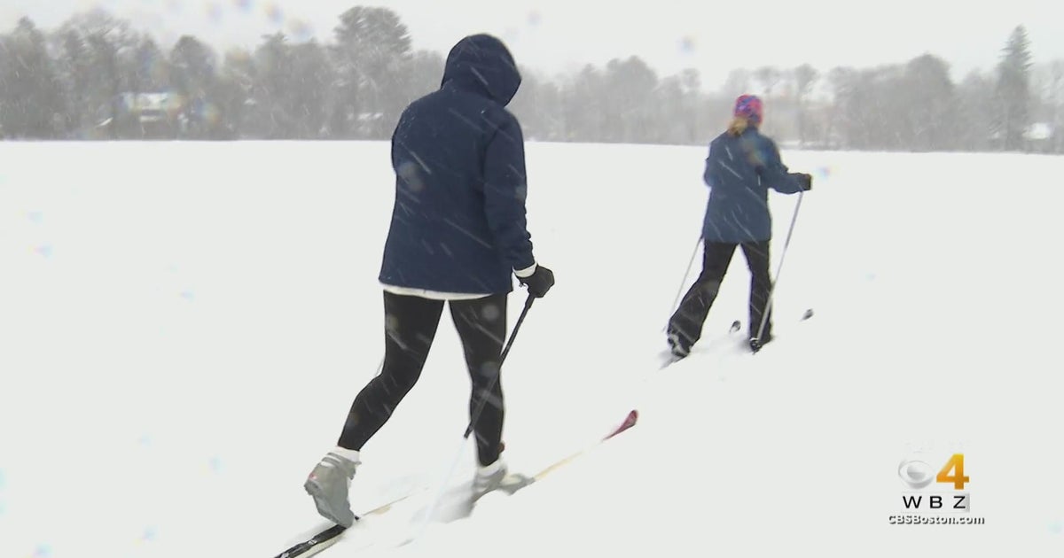 Andover residents relish in winter snow - CBS Boston