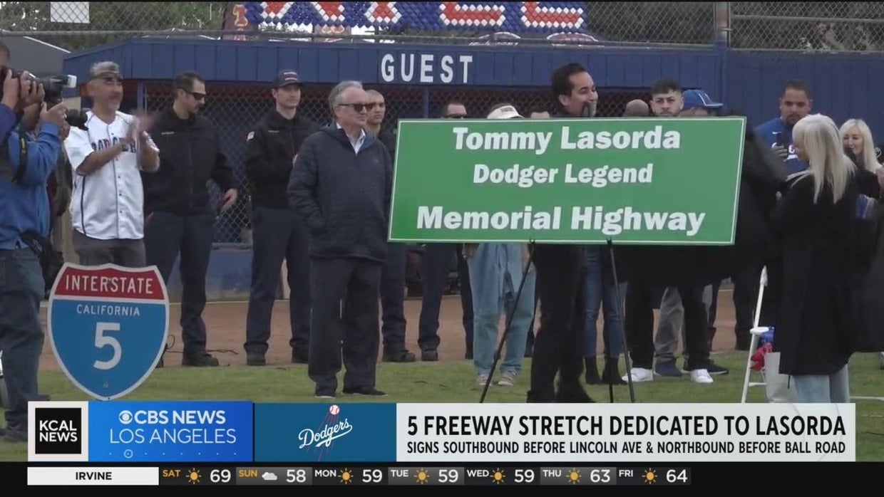 Stretch of I-5 dedicated as Tommy Lasorda Memorial Highway - CBS Los ...