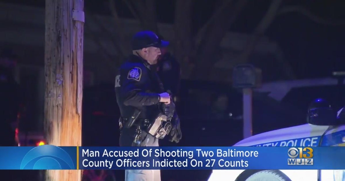 Man accused of shooting two Baltimore County officers indicted on 27 ...