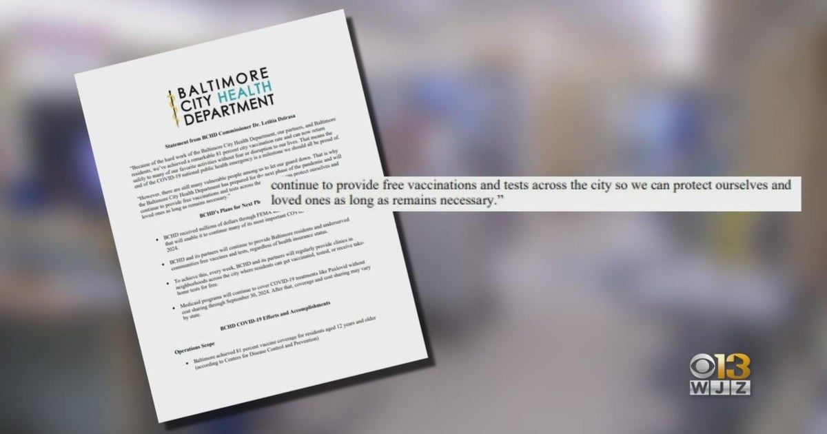 Baltimore health department shares COVID-19 plans for when national ...