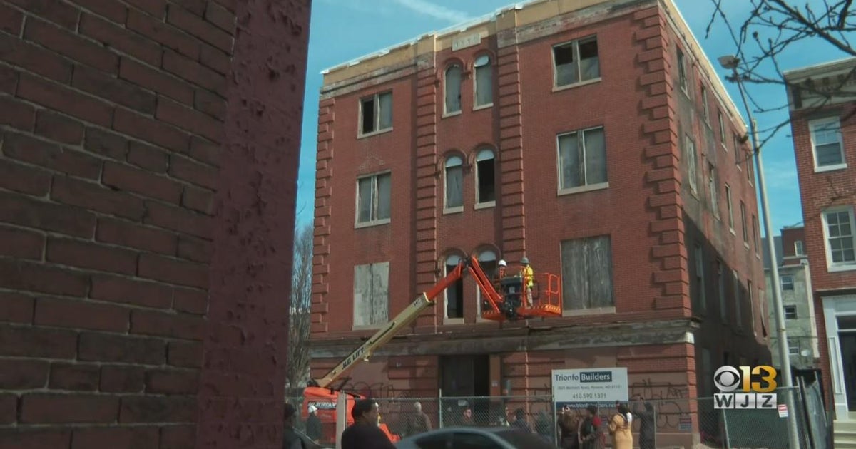 Baltimore officials survey work of city-owned historic building - CBS ...