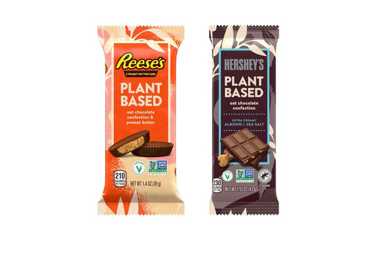 Hershey's vegan plant-based Reese's Peanut Butter Cups, almond bars ...