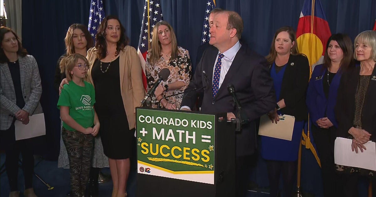 Gov. Jared Polis wants to boost Colorado students' math scores - CBS ...