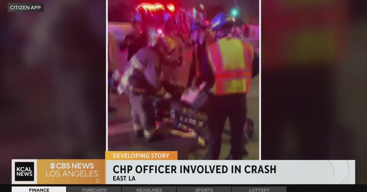 CHP officers hospitalized in East L.A. crash - CBS Los Angeles