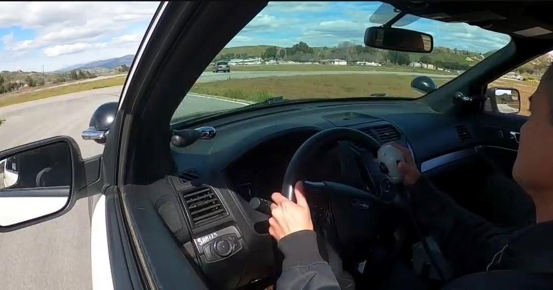 The LA County Sheriff's Department give a demonstration of vehicle ...