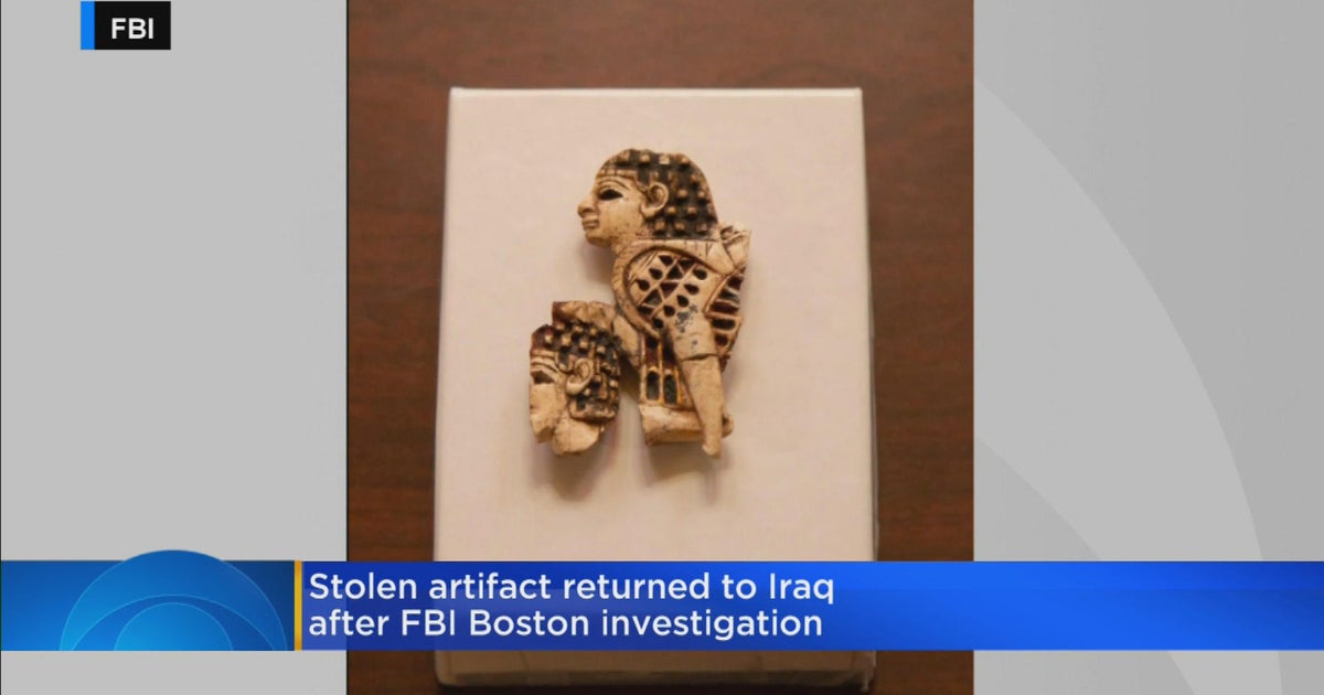 Stolen artifact returned to Iraq after FBI Boston investigation - CBS ...