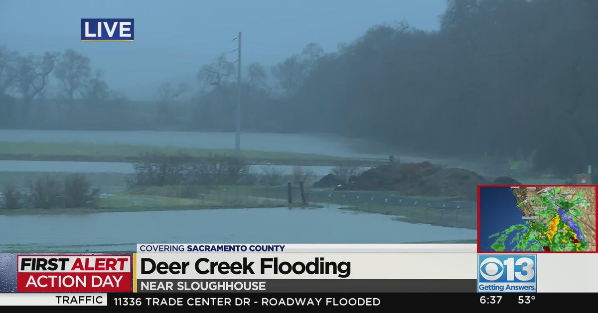 Deer Creek seeing some flooding near Sloughhouse - CBS Sacramento