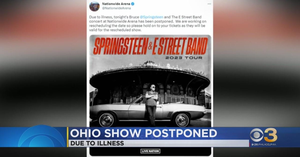 Springsteen postpones Ohio show, 1 week before Philly date - CBS ...