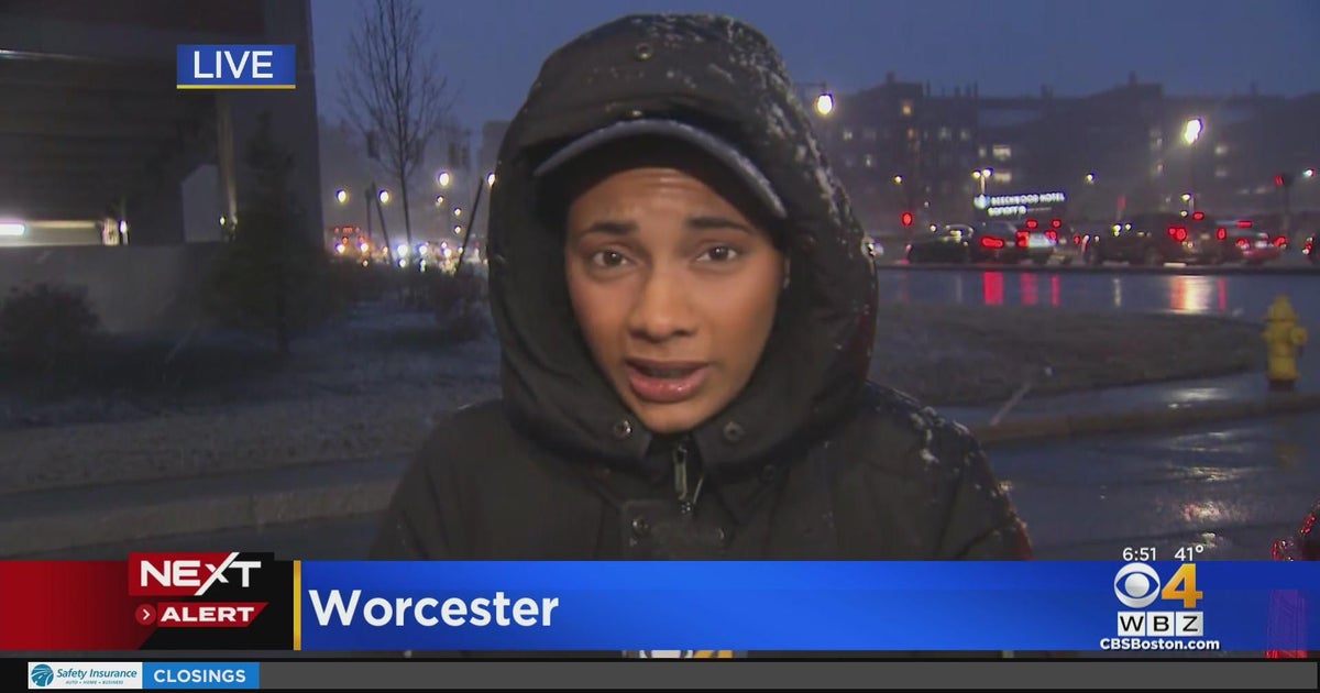 Rain turning to snow in Worcester - CBS Boston