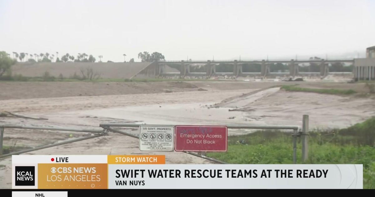 L.A. River raging with runoff, rescue teams ready - CBS Los Angeles